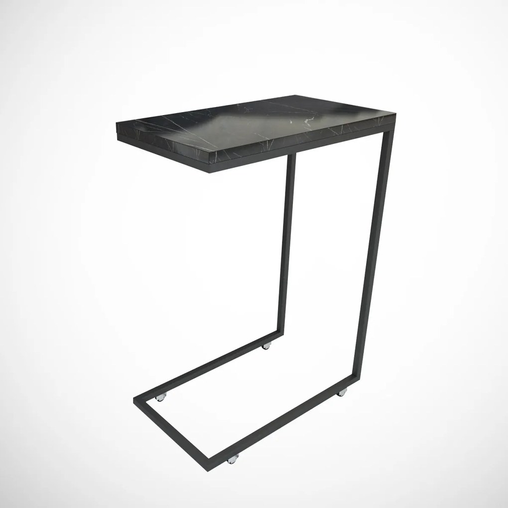 Odkládací stolek Callen Black Marble