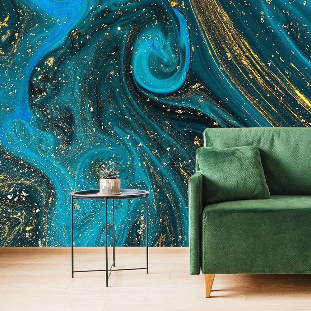Samolepící tapeta smaragdová abstrakce - 150x270