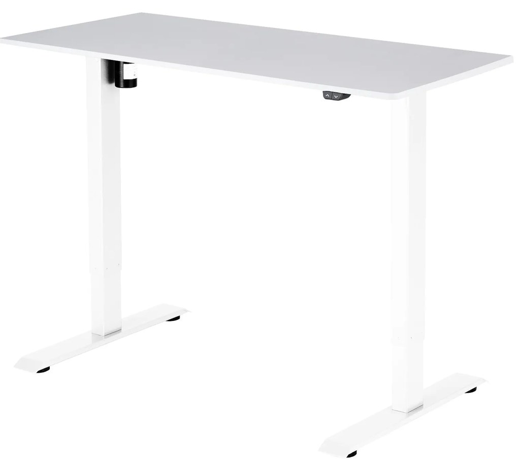 Výškově nastavitelný stůl Liftor 2segmentové nohy bílé,   deska 1180 x 600 x 18 mm bílá