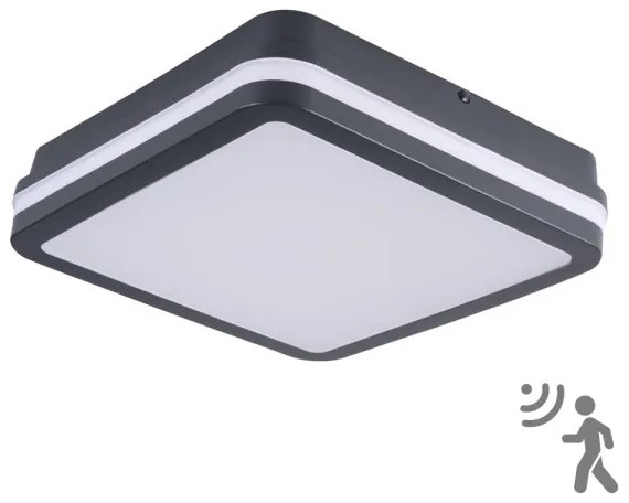 Brilagi - LED Venkovní svítidlo se senzorem BENE LED/18W/230V 22x22 cm IP54