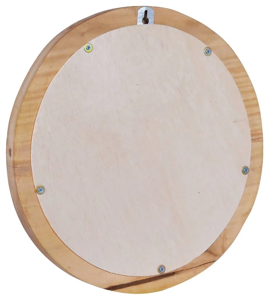 vidaXL Marketos Nástěnné zrcadlo 40 cm teak kulaté