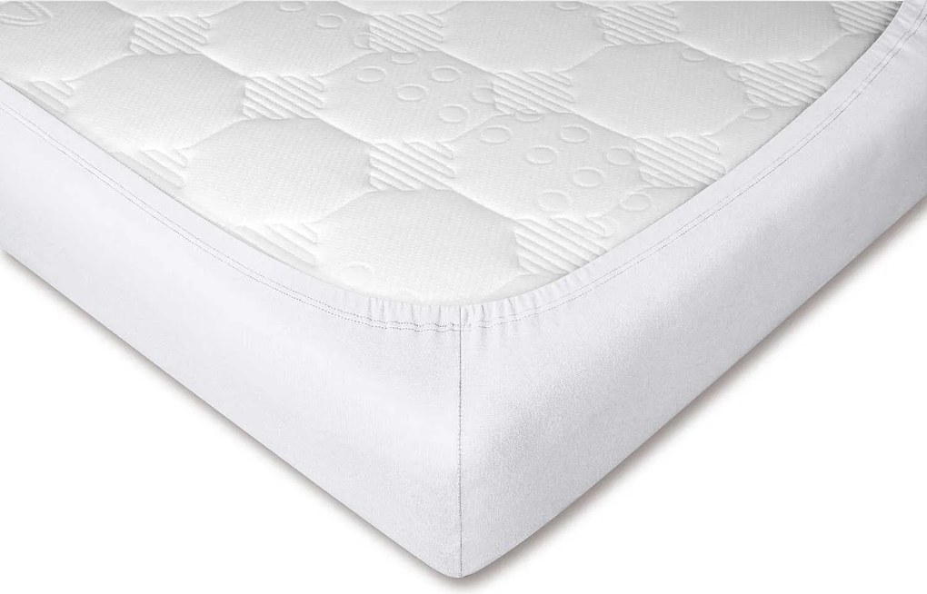 DADKA Jersey prostěradlo bílé Rozměr: 160x220x20