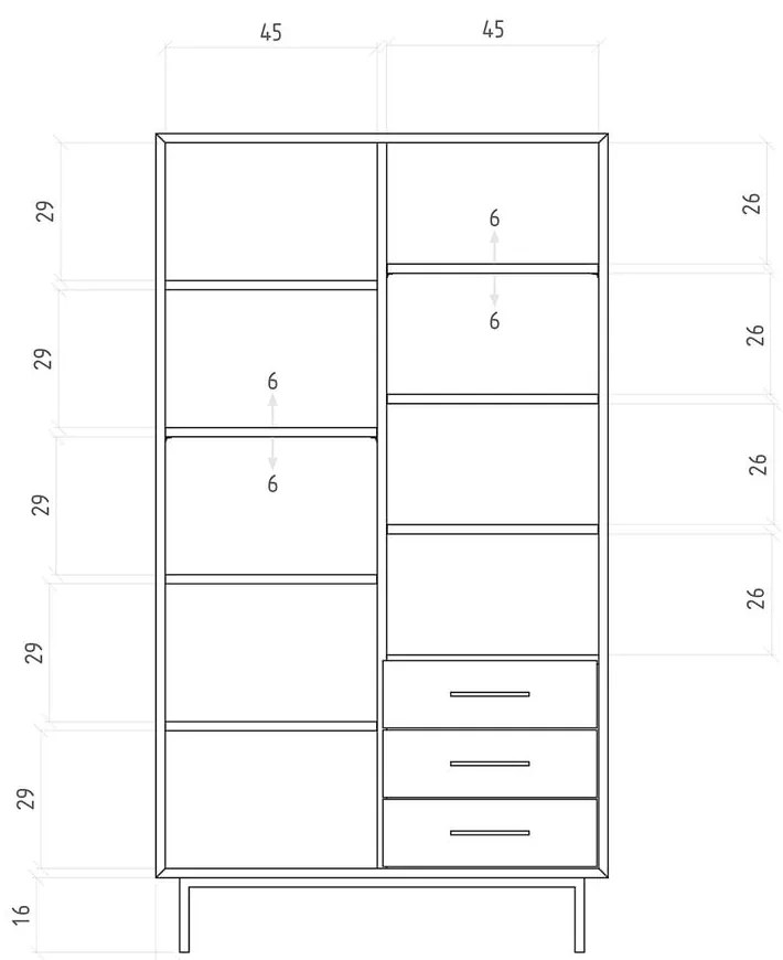 Šatní skříň z dubového dřeva v přírodní barvě 97x176 cm Abies – The Beds