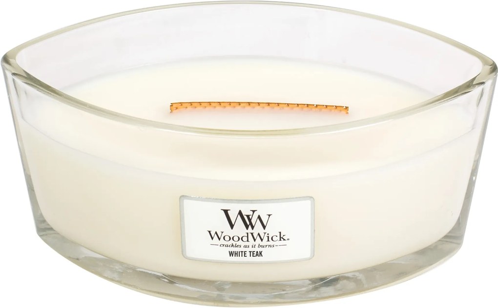 WoodWick vonná svíčka White Teak loď