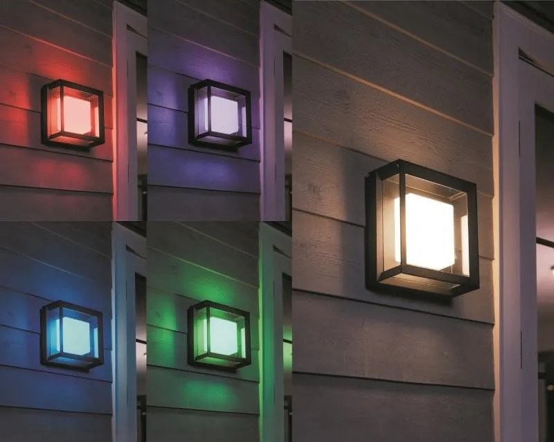 PH 17438/30/P7 Hue LED White and Color Ambiance Venkovní stropní/ nástěnné svítidlo Philips Econic 17438/30/P7 černé 2200K-6500K RGB - PHILIPS HUE (915005731901)