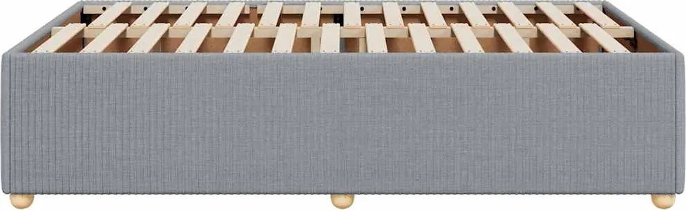 Rám postele bez matrací světle šedá 120x190 cm textil 3284921