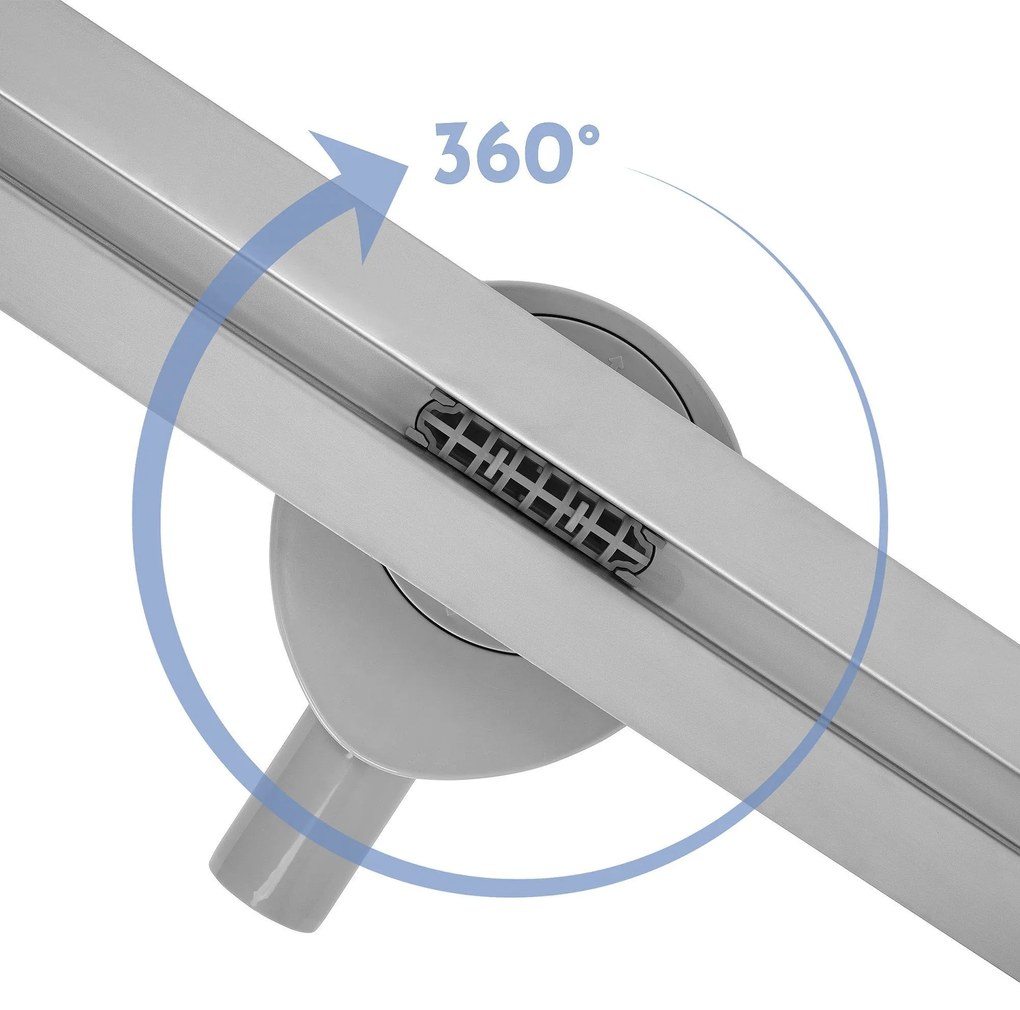 Odtokový žlab Rea FILO 60 cm, broušený nikl