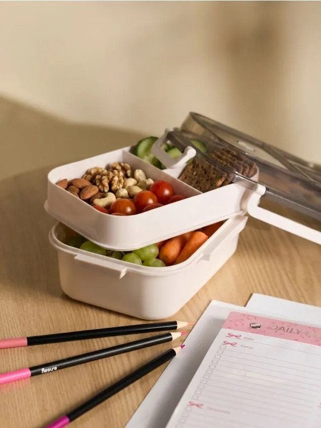 Sinsay - Lunch box s přihrádkami - krémová