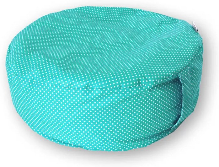 GADEO Pohankový meditační sedák LITTLE DOTS tyrkys Baleno v: sáčku