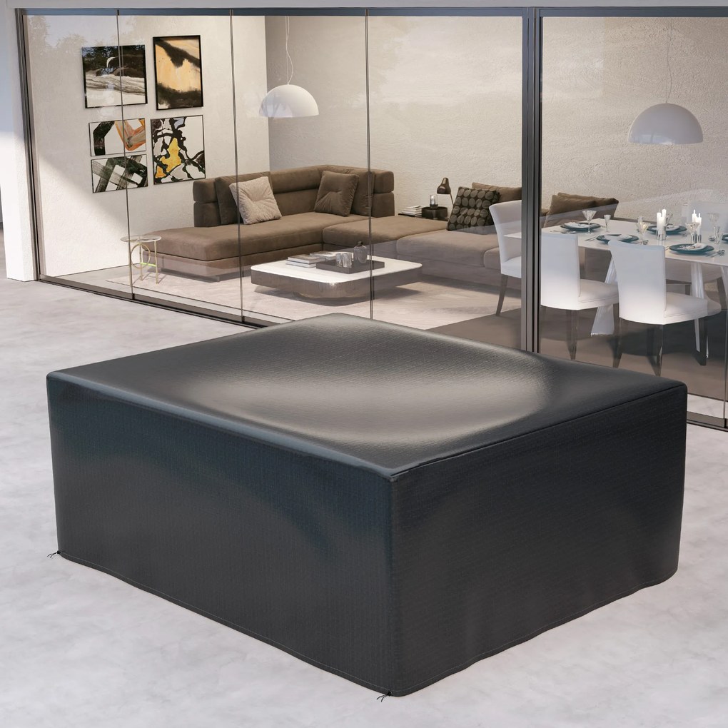Ochranný kryt pro zahradní nábytek Zimní nepromokavý kryt Anti-UV plachta 235 x 190 x 90cm Černá