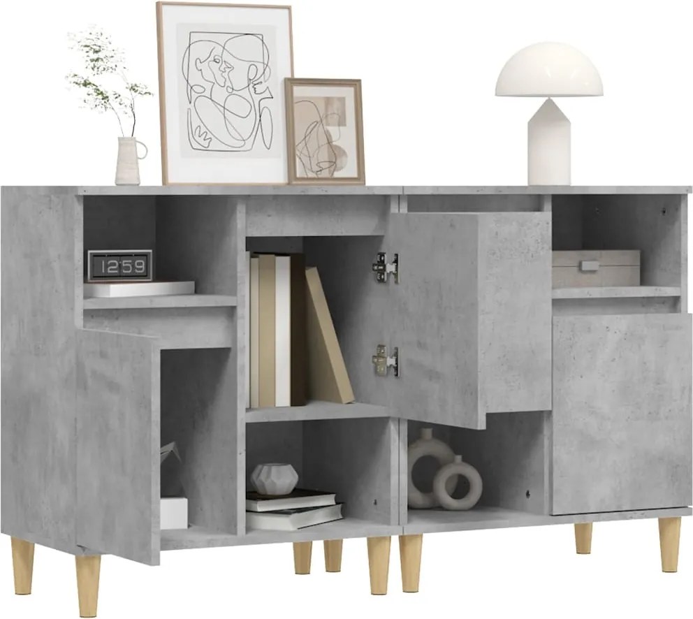 Příborníky 2 ks betonově šedé 60 x 35 x 70 cm kompozitní dřevo 3185723