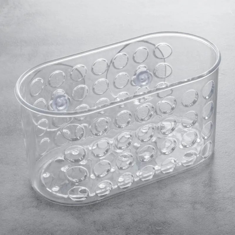 Erga Erga, koupelnový koš na kosmetiku 16x7x8 cm na přísavky, čirá, velikost M, ERG-YKA-RY.KPN0100