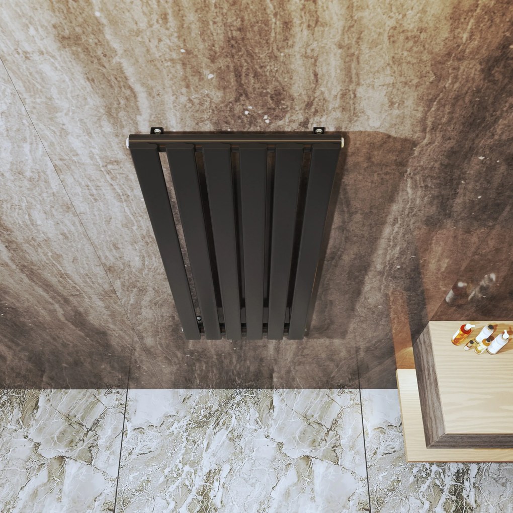 Gamma Vertical, topné těleso 450x1100 mm, 553 W, černá matná, GMA-VERT-11045-BK