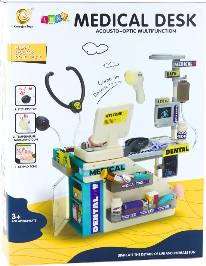 LEAN Toys Set zubař a lékárník světla a zvuky příslušenství 51 ks