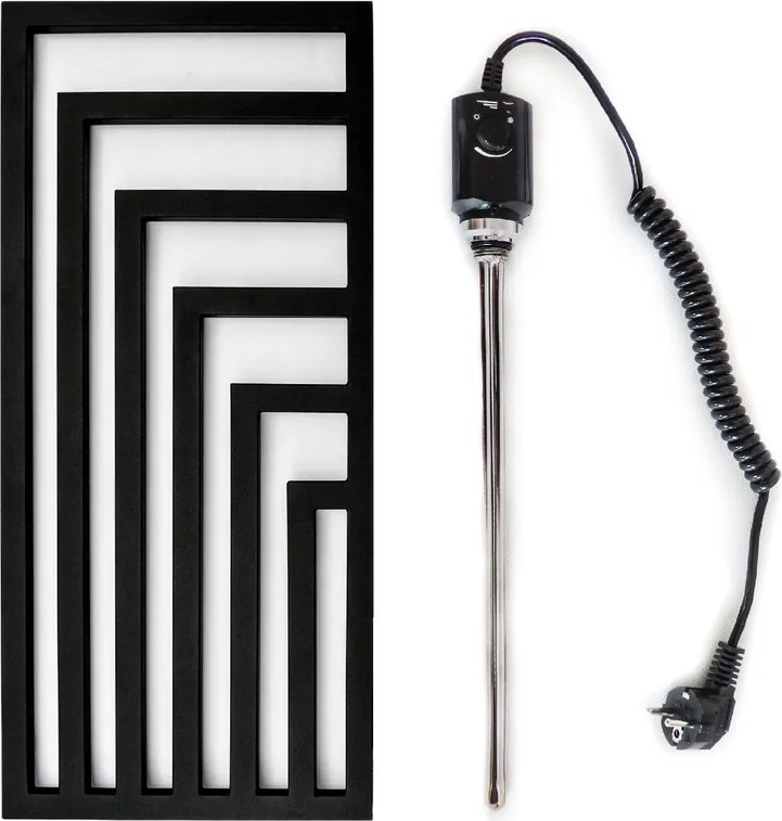 Regnis Kreon, topné těleso 550x1000 mm, 548W, černá matná, KR100/55/BLACK