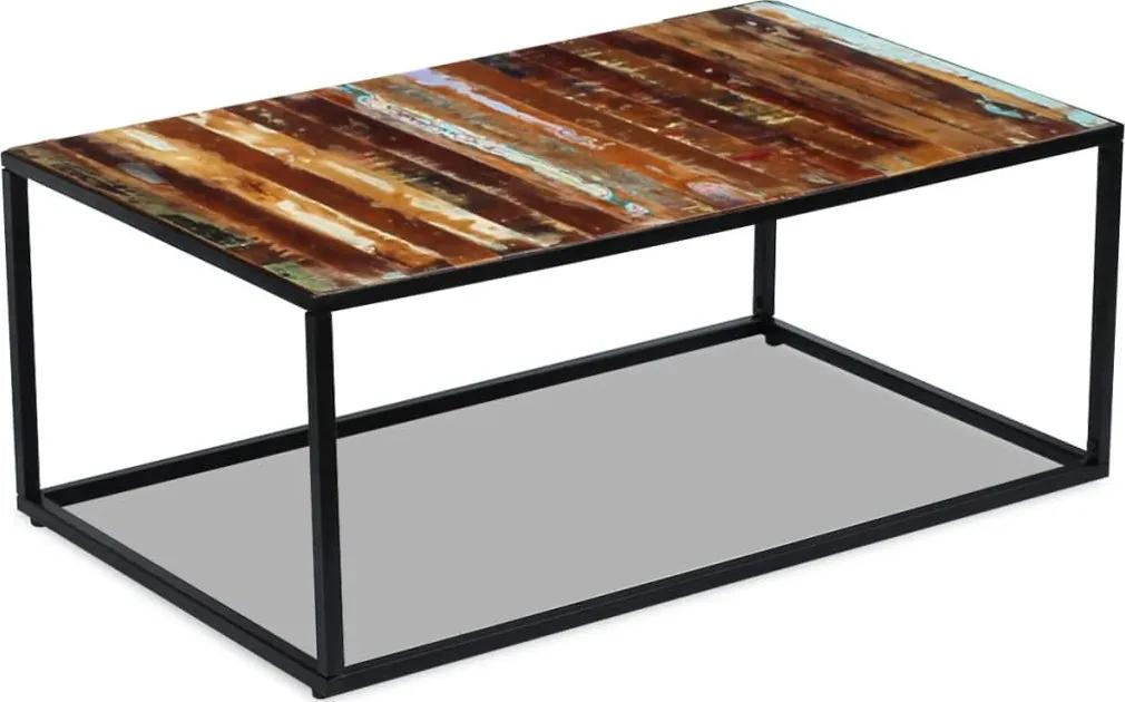 vidaXL Konferenční stolek masivní recyklované dřevo 100 x 60 x 40 cm [243336]