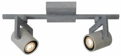 LUCIDE CONNI-LED Spot 2xGU10/5W L39 H15cm Grey, bodové svítidlo, bodovka