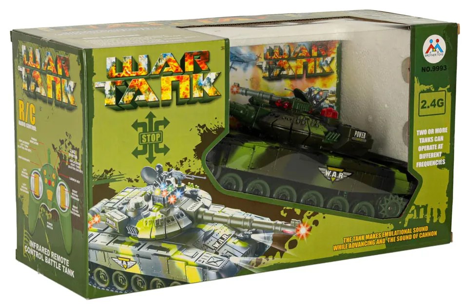 Creative Corner RC válečný tank 9993 2,4 GHz lesní kamufláž