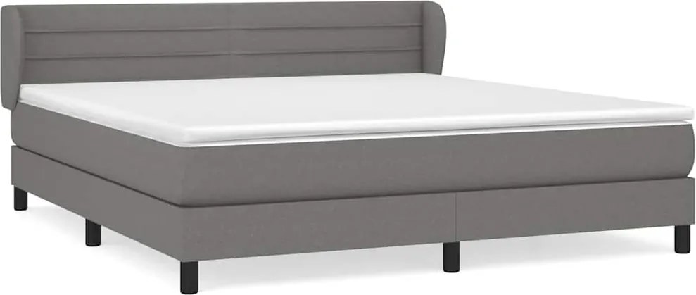 Box spring postel s matrací tmavě šedá 160x200 cm textil 3126334