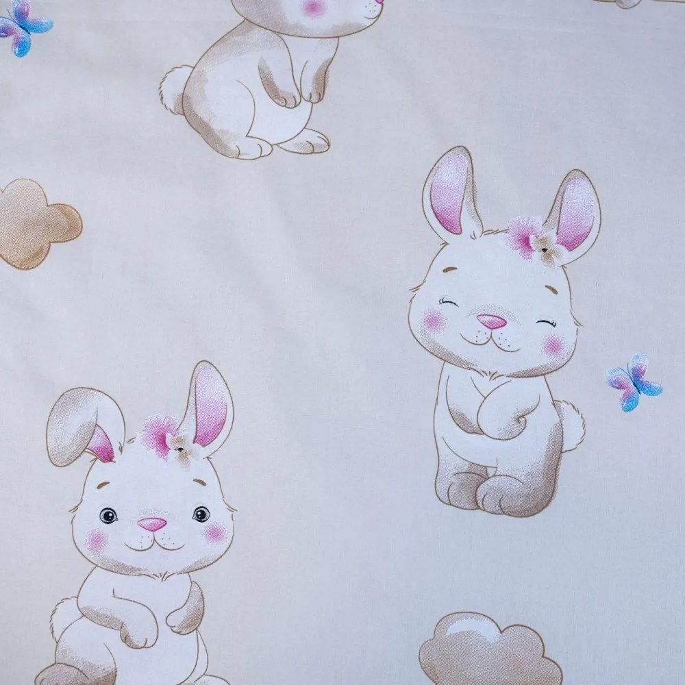 Jerry Fabrics s. r. o. Povlečení Dětské do postýlky 100x135+40x60 - Bunny Star
