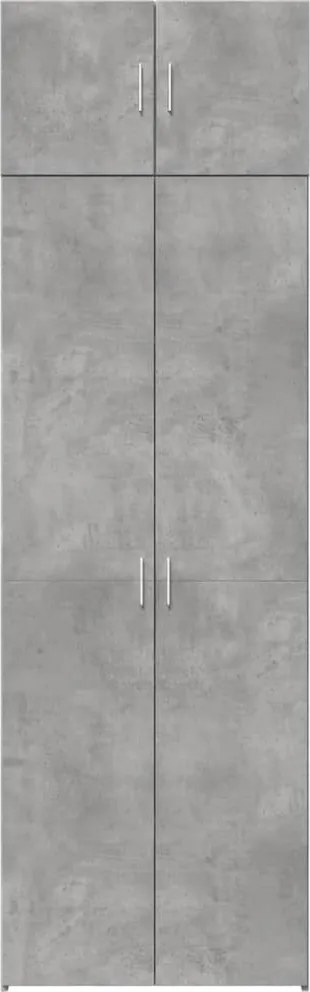 Úložná skříňka betonově šedá 70x42,5x225 cm kompozitní dřevo 3281325