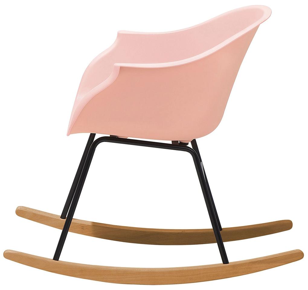 Houpací růžová židle HARMONY Beliani