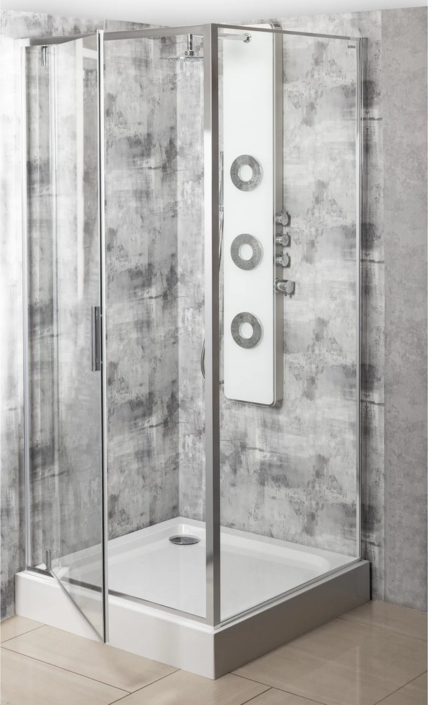 Novoterm Jednokřídlé otevíravé sprchové dveře NV-Solid DSPA CHR 70, chrom/transparent - bez vaničky