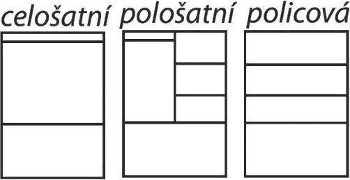 HP-Nábytek Skříň Beta 2D Grand BUK ROZMĚR: (š/v/h) 95 x 135 x 55 cm pološatní