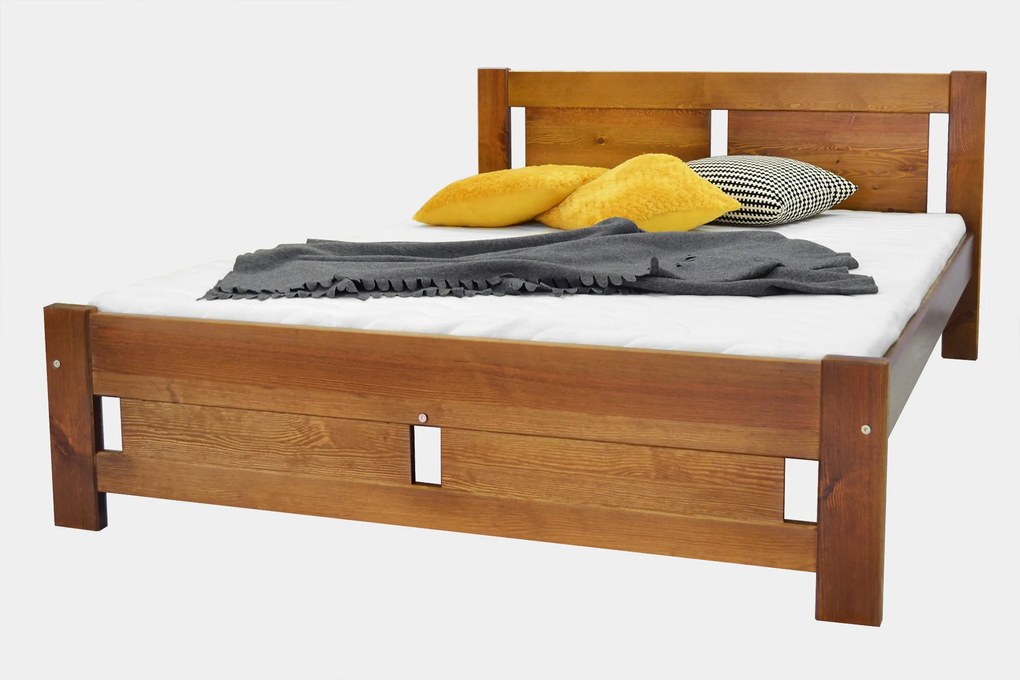 Via-nábytek Postel KORA masiv borovice Povrchová úprava postele: Borovice (lakovaná), Rozmiry: 140 x 200