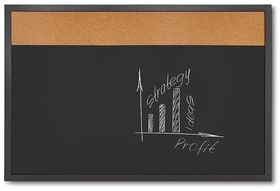 Combi Board blackboard / korek 60 × 90 cm, černá