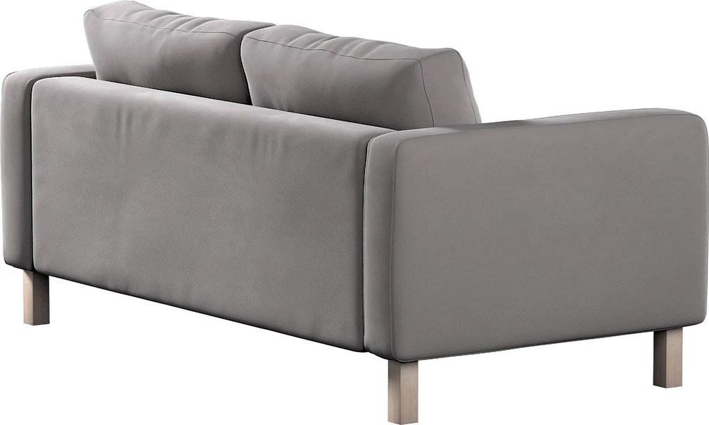 Potah na pohovku IKEA Karlstad 2-místná, nerozkládací, krátký barva šedá látka lesklé, sametová
