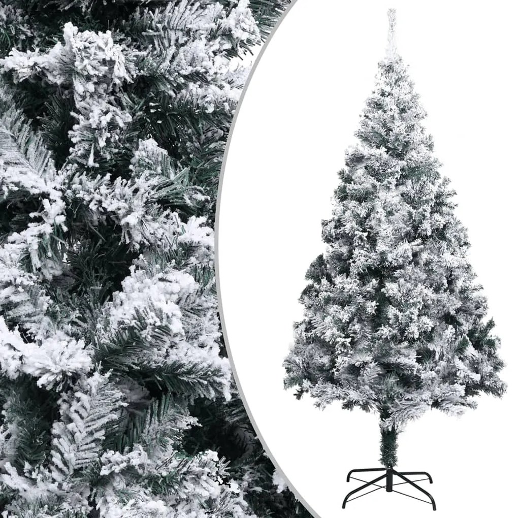 328479 vidaXL Umělý vánoční stromek s umělým sněhem zelený 400 cm PVC