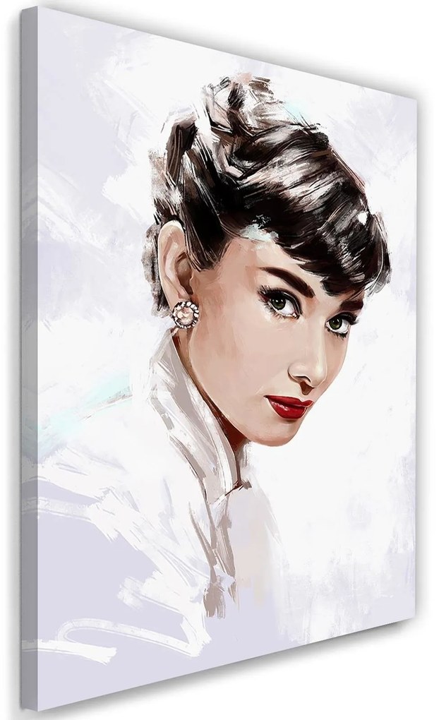 Gario Obraz na plátně Audrey Hepburn v bílém - Dmitry Belov Rozměry: 70 x 100 cm