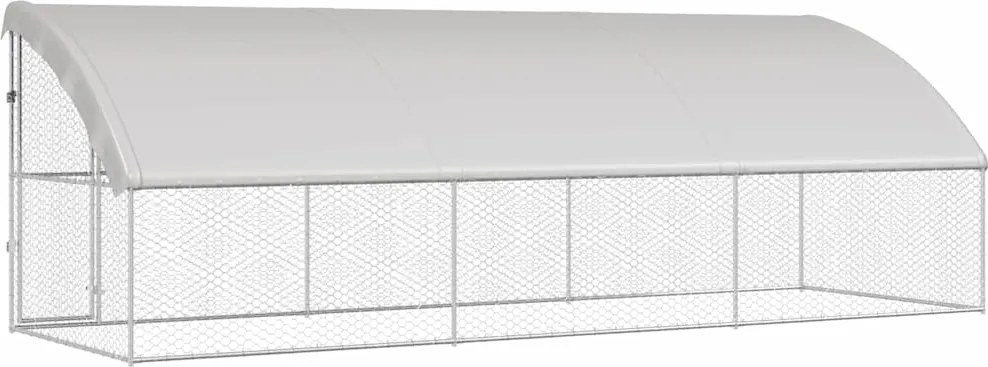 Psí kennel 3 ks Stříbrná 6 x 2 x 2 m Pozinkovaná ocel 3368329