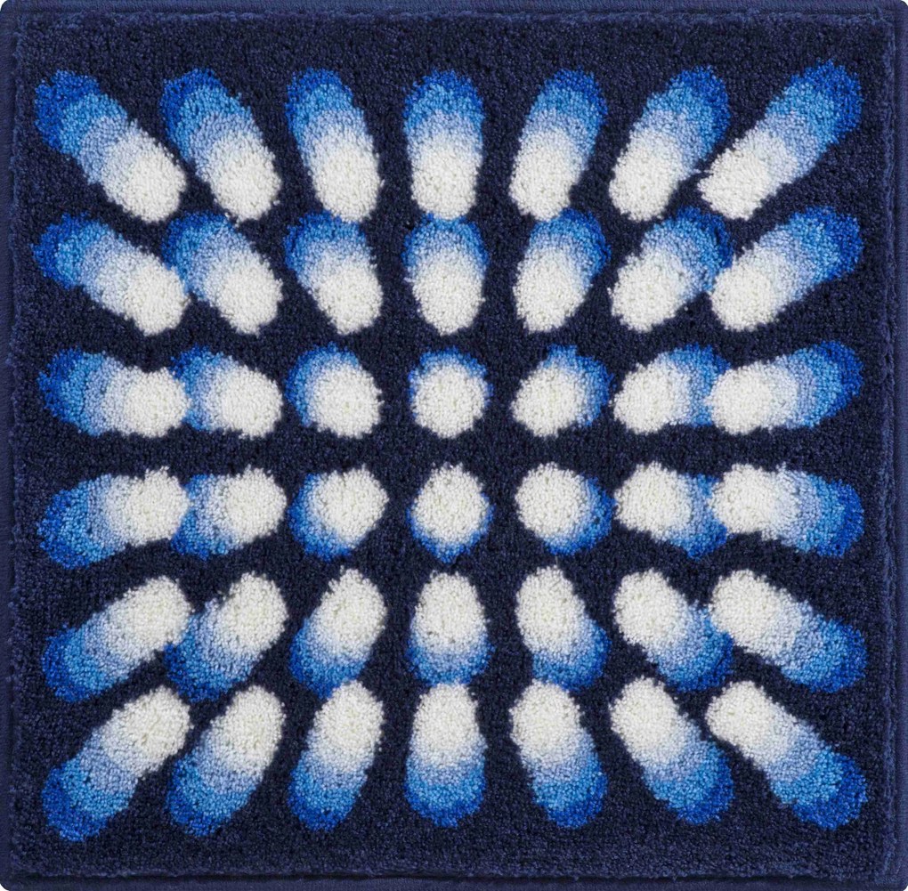 Koupelnová předložka KARIM 07 GRUND - modrá, 60x60 cm