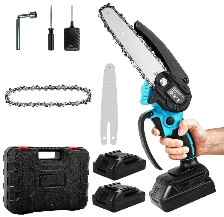Akumulátorová ruční 6″ mini pilka WORTH AIR KE24-285 + 2x baterie 21 V + příslušenství + kufřík