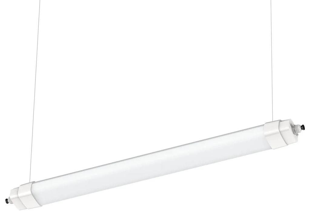 Indeluz 940D-L3640B-01 závěsné LED svítidlo Crous, bílé, 37W, 5700 K, 115°, 130cm, IP66