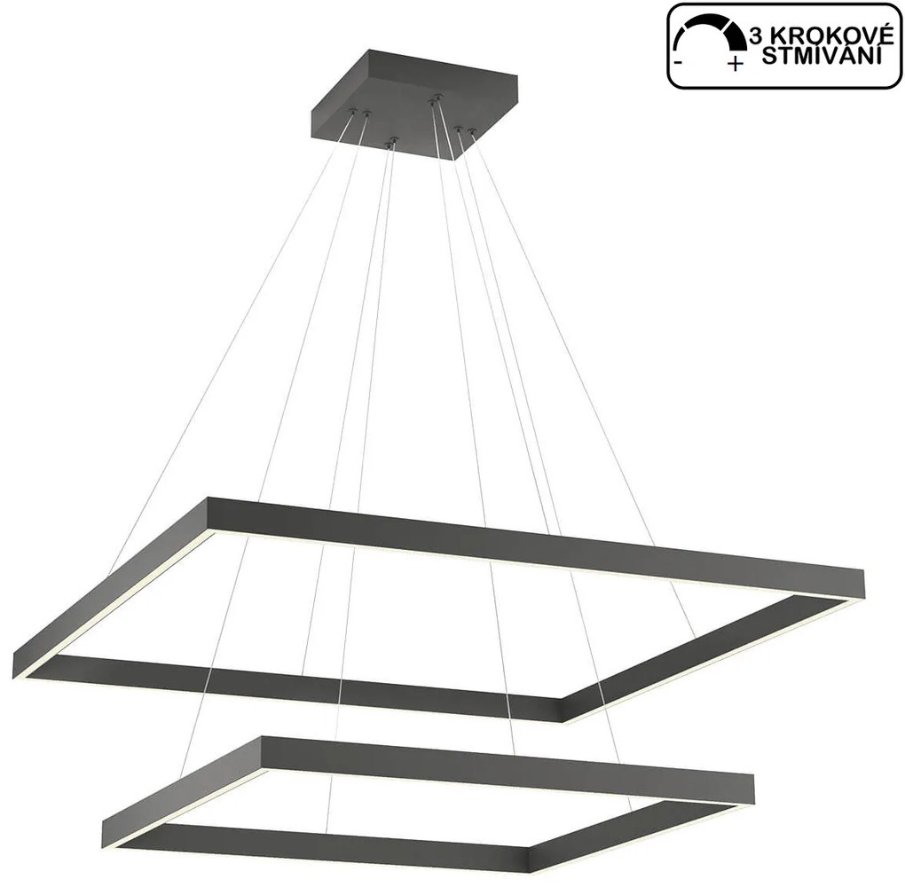 Světla a lustry REDO GROUP Redo FEBE 01-2921 černé závěsné svítidlo na lanku/LED 100W/3000K-4000K Barva světla: 3000K