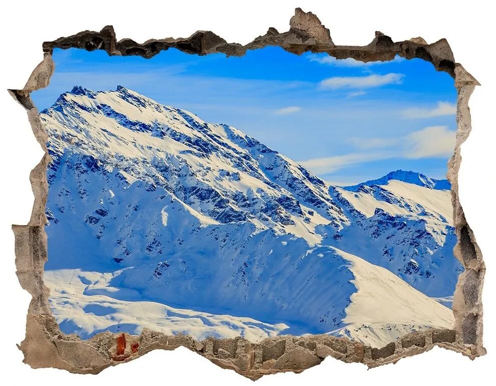 Wallmuralia Fototapeta díra na zeď Alpy zima 95x64 cm