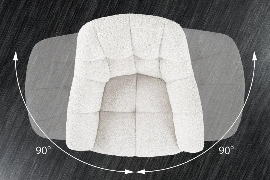 Designová otočná židle Vallerina bílá