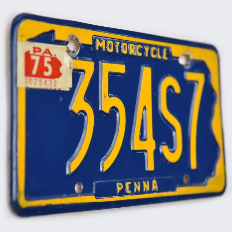 Americká SPZ Pennsylvania 354S7 moto