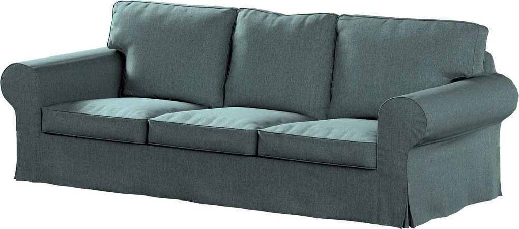 Potah na pohovku IKEA  Ektorp 3-místná, rozkládací STARÝ MODEL PIXBO barva modrá látka pletený vzor