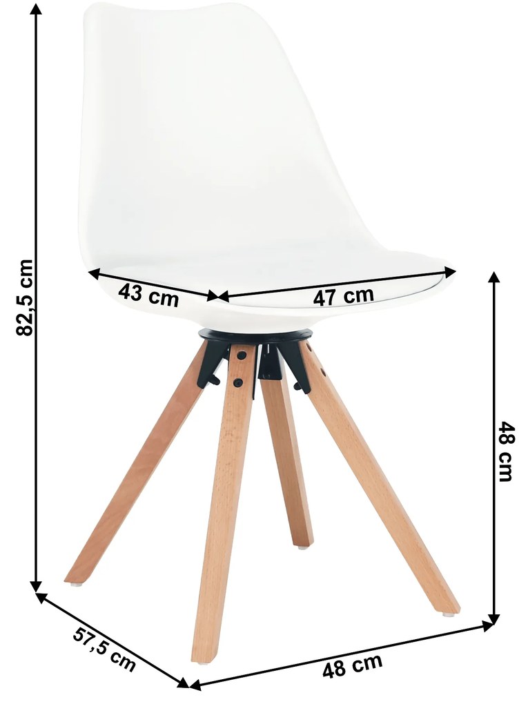 Kondela Stylová otočná židle, bílá, ETOSA