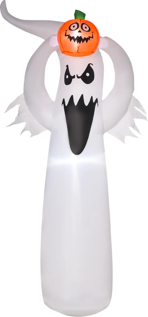 HOMCOM Halloweenský nafukovací duch 1,8 m s LED diodami 80 x 40 x 180