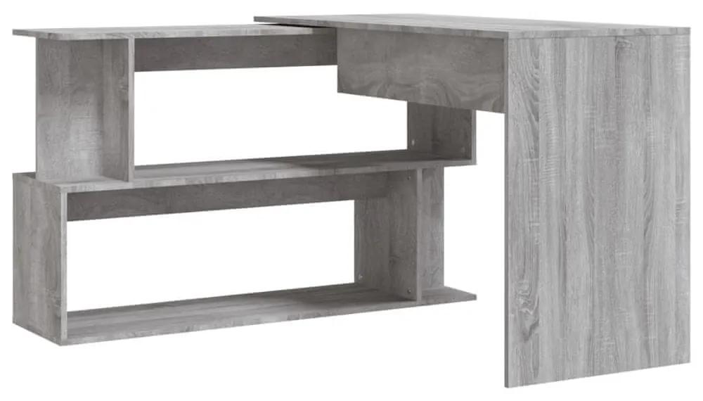 Petromila Rohový psací stůl šedý sonoma 200 x 50 x 76 cm kompozitní dřevo