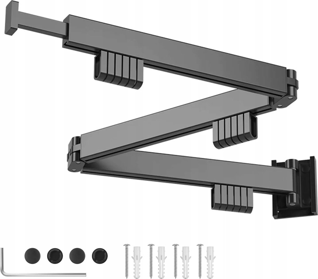 120 CM Věšák Na Oblečení Montovaný Na Stěnu, Skládací Věšák Z Hliníku