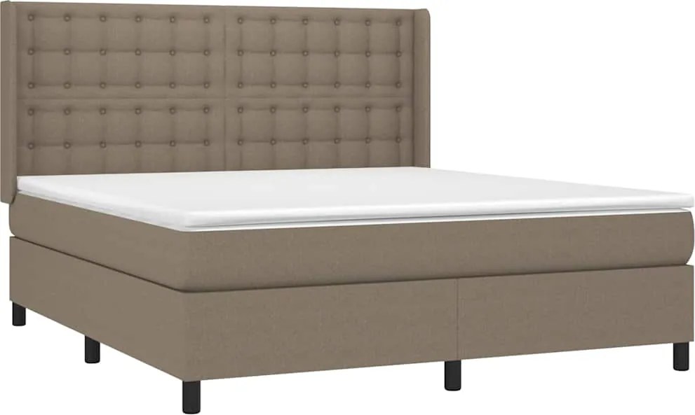 Box spring postel s matrací taupe 160x200 cm textil 3131765