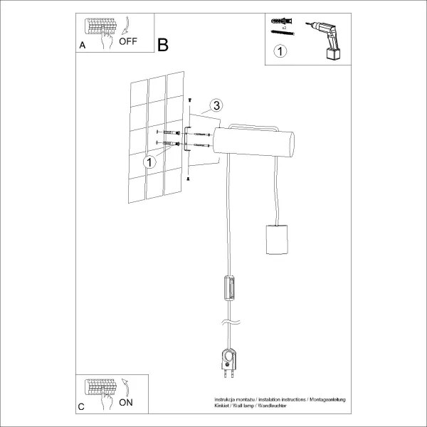 Sollux SL.1644 - Nástěnná lampa NIMBI 1xE27/15W/230V buk