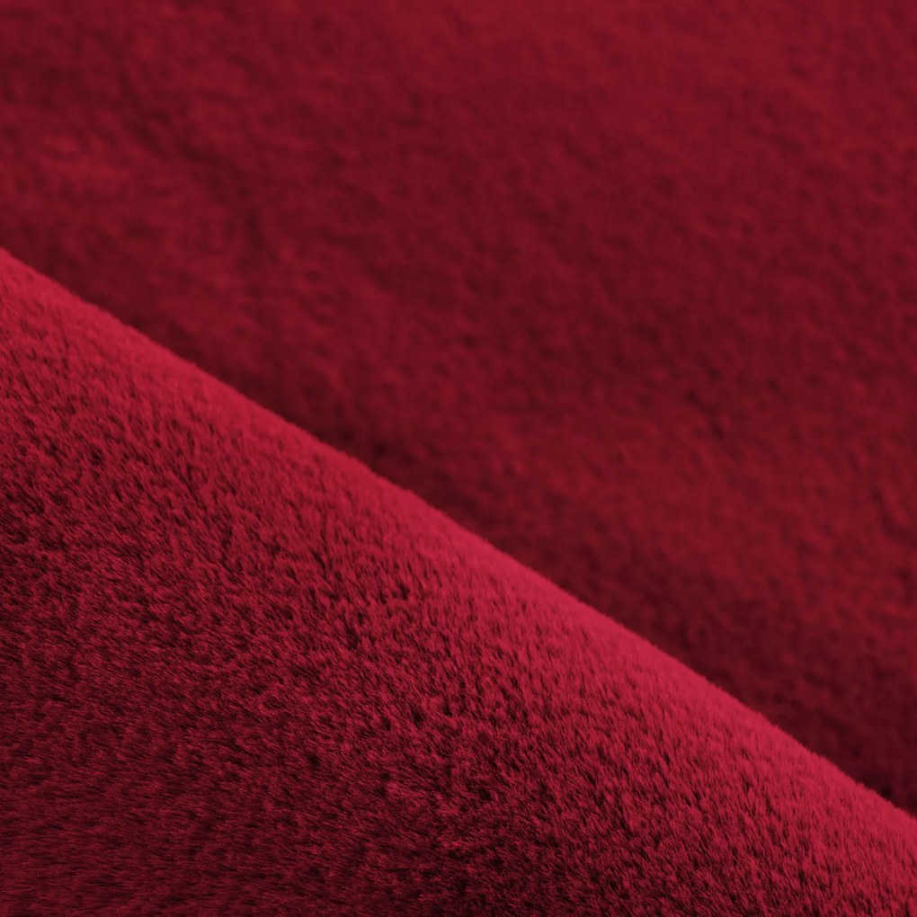 Ayyildiz, Kusový koberec Pouffy 5100 Red kruh, 160x160 (průměr) kruh, červená, obývací pokoj