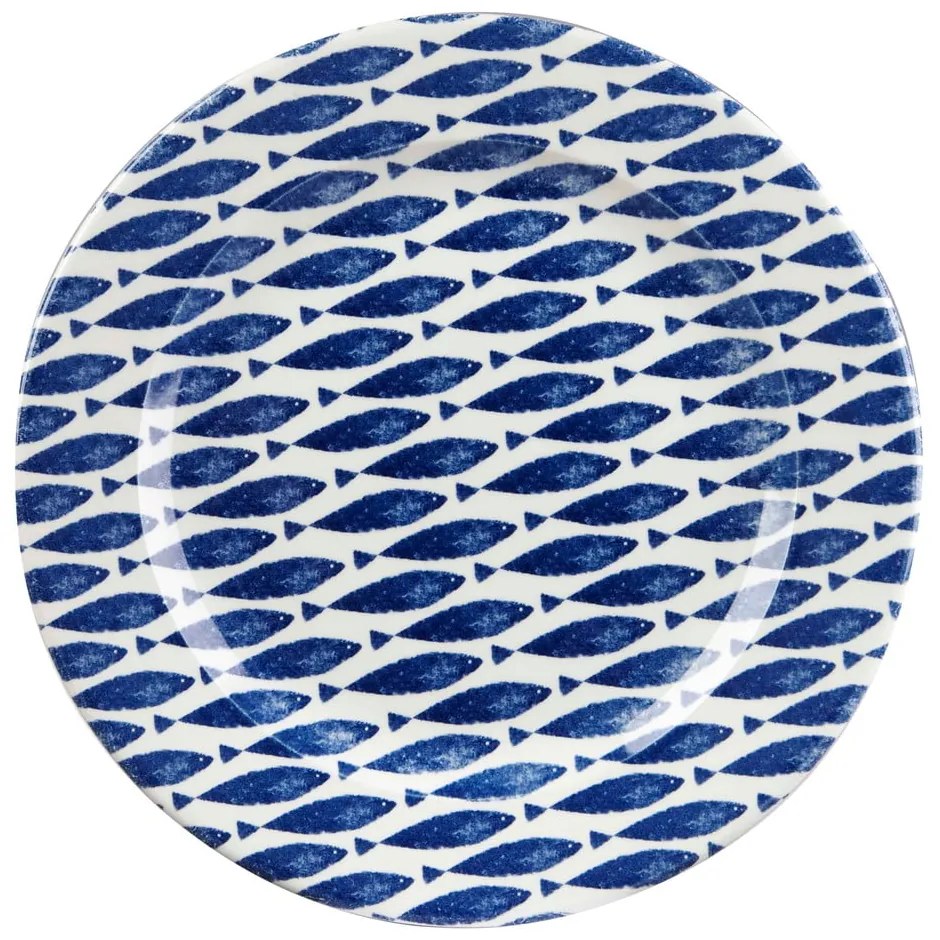 Kameninový talíř Churchill China Couture Fishie Blue, ⌀ 30 cm
